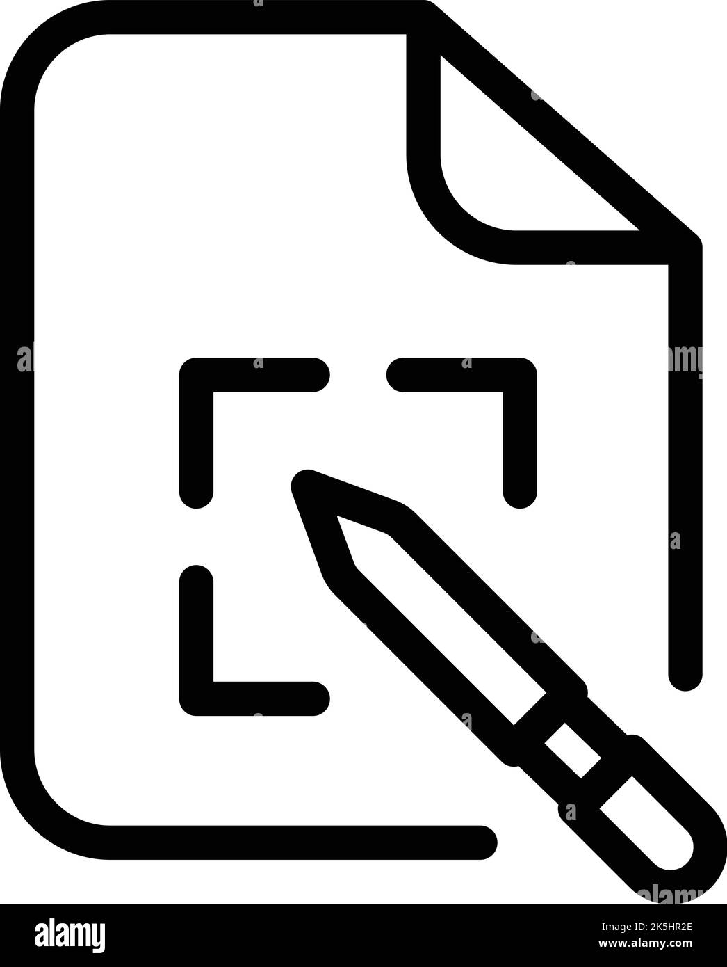 Pen draw icon outline vector. Digital design. Signature pencil Stock ...