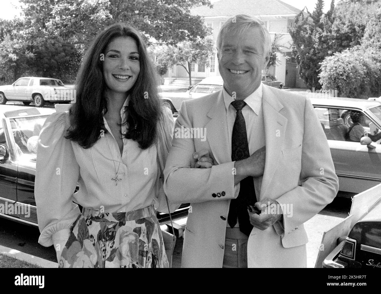 Alexis Adams and George Peppard at Chasen's in 1983 Credit: Ralph ...