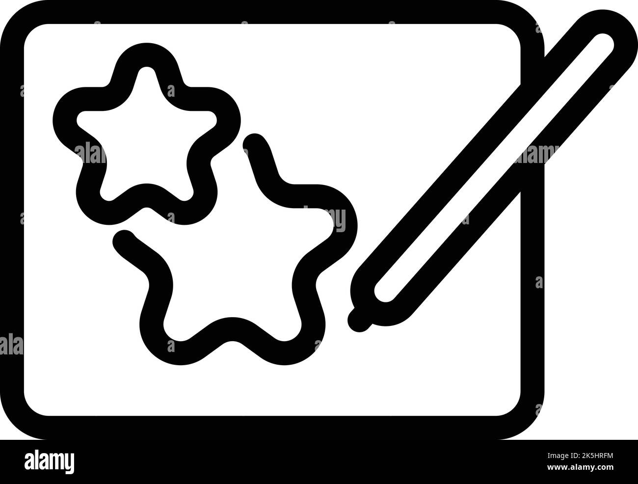 Star digital pen icon outline vector. Tablet stylus. Draw signature ...