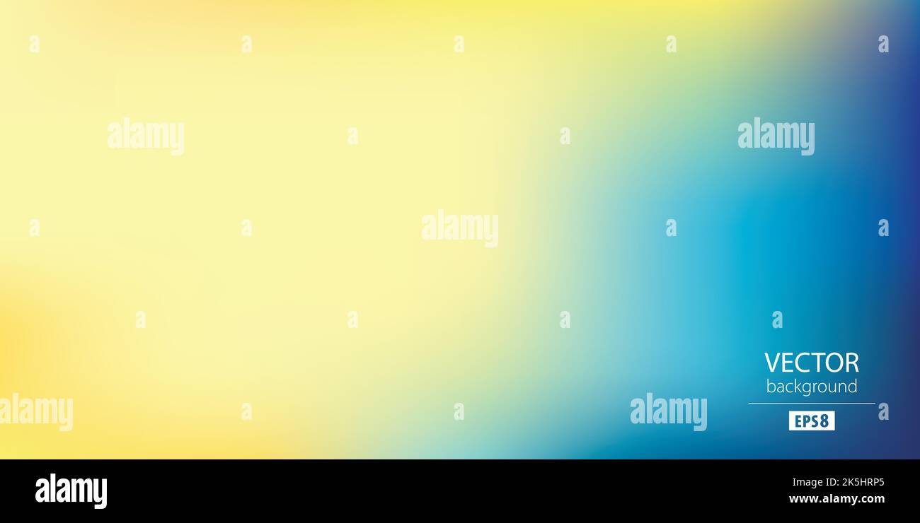 Abstract blurred gradient mesh background in blue and yellow colors of ...