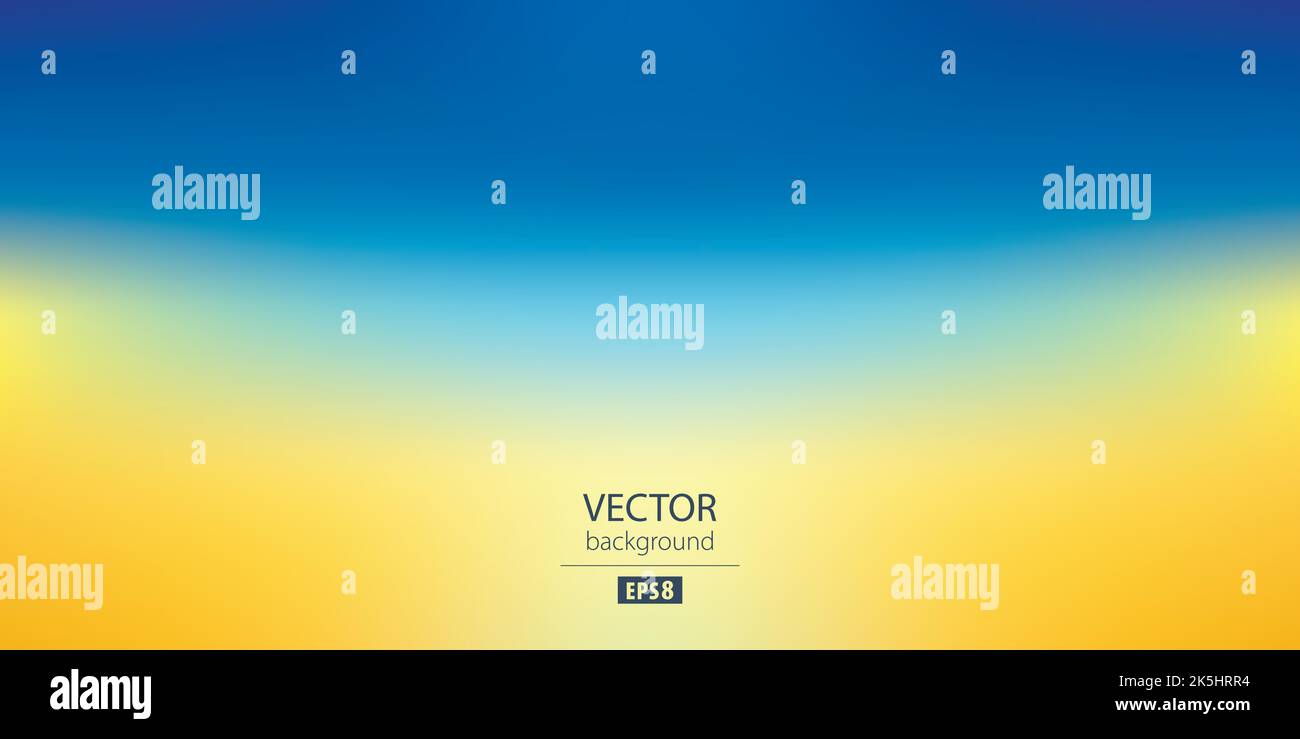 Abstract blurred gradient mesh background in blue and yellow colors of ...