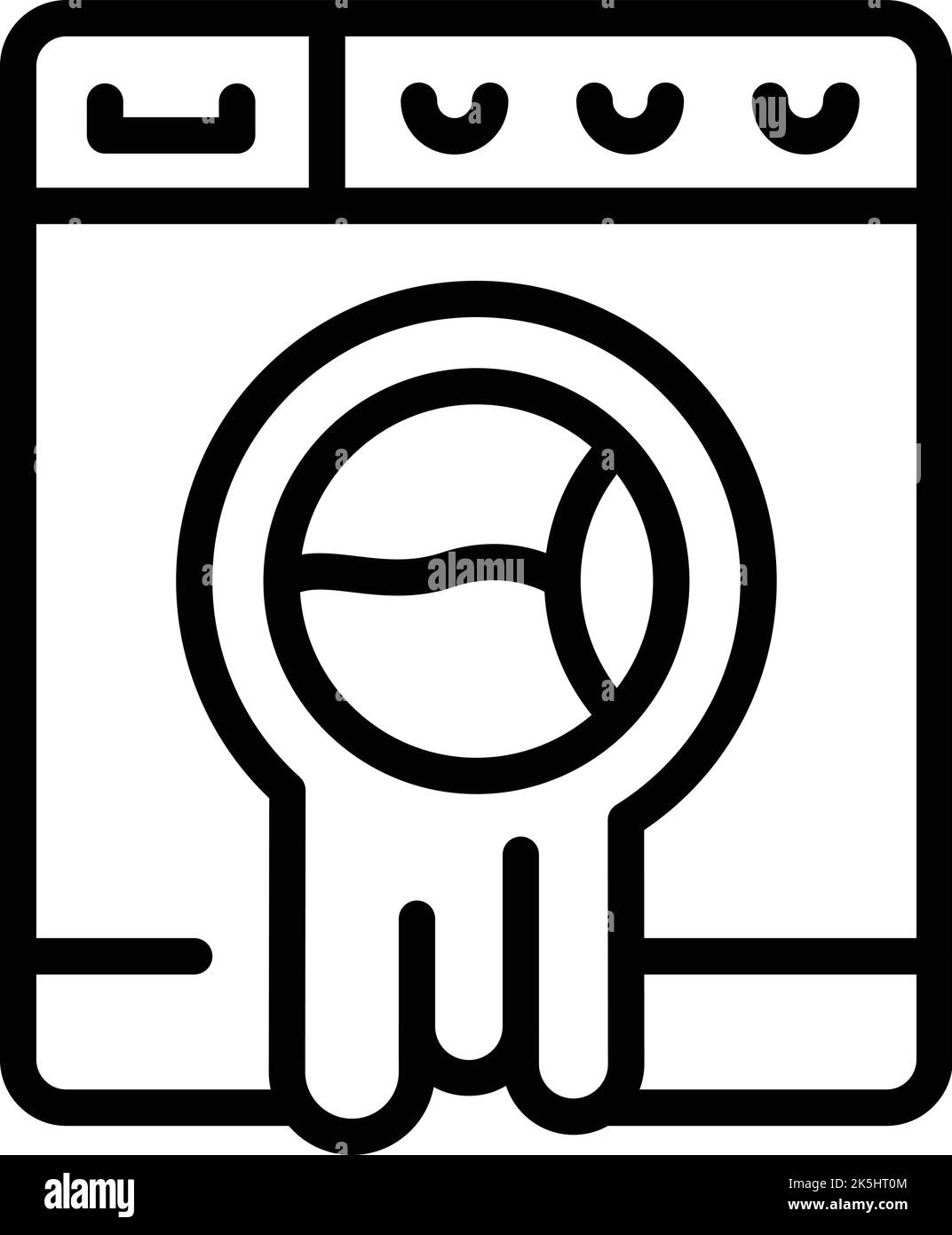 Defective wash machine icon outline vector. Safety control. Consumer ...