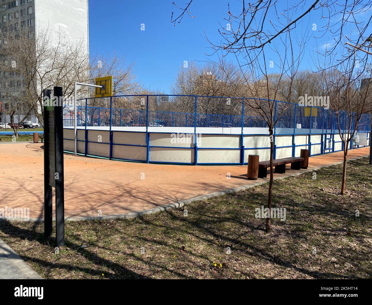 sports ground in park at dry sunny spring day Stock Photo - Alamy
