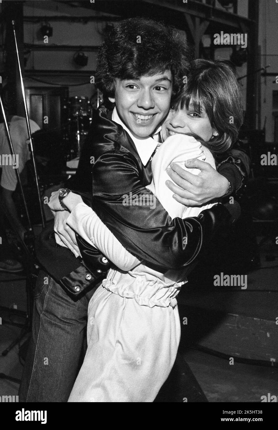 Valerie Bertinelli and Glenn Scarpelli backstage on the set of Fridays ...