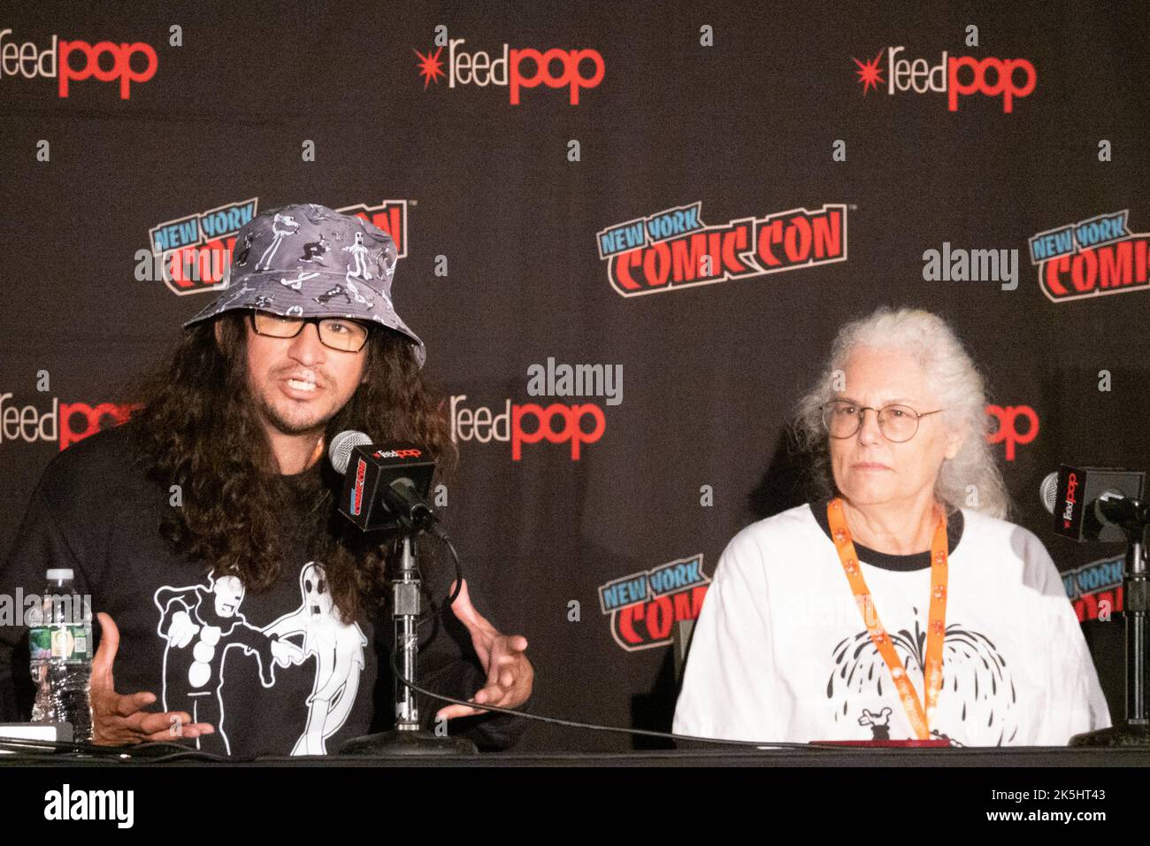 New York, NY, USA. 8th Oct, 2022. Rockin Pins CEO MAURICIO ALVARADO (L ...