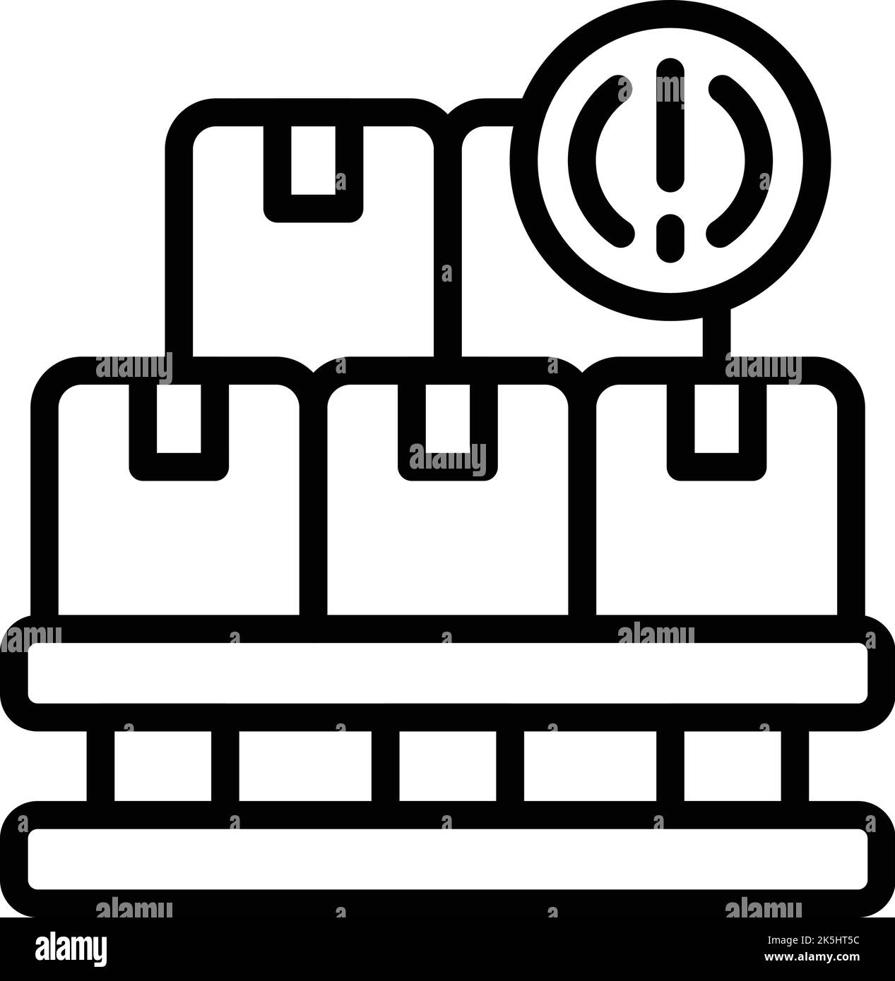 Defective parcel box icon outline vector. Control safety. Check package ...