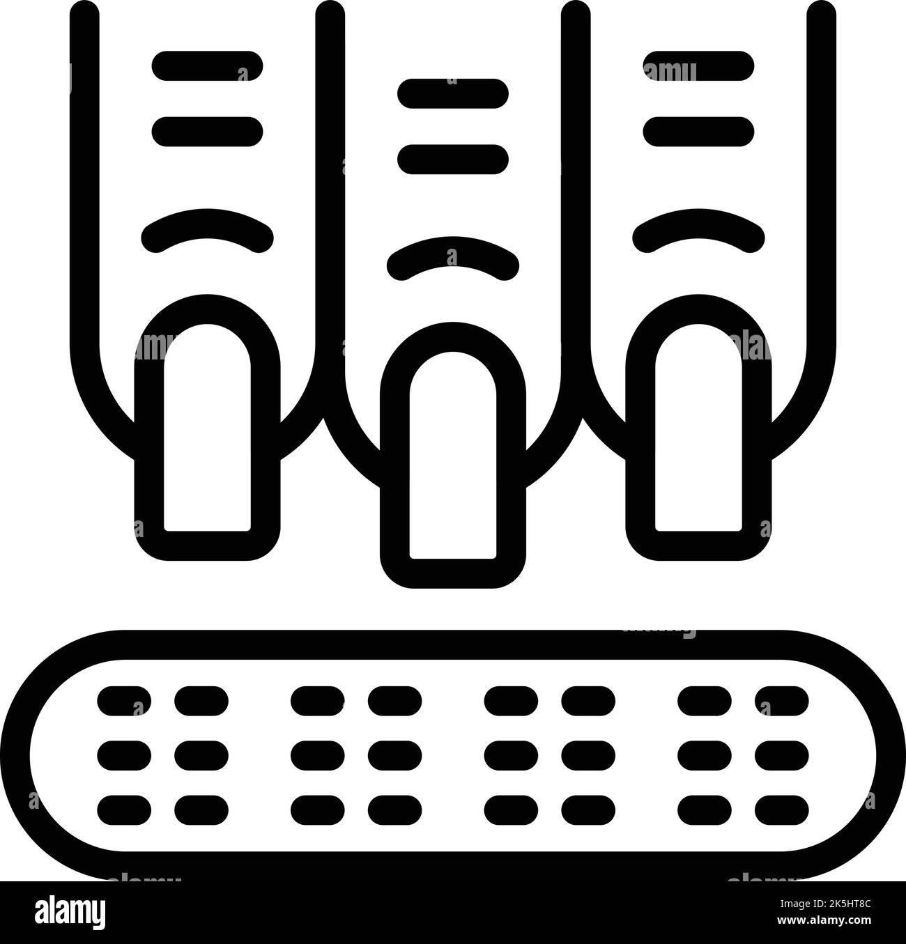 Hand manicure icon outline vector. Polish nail. Art studio Stock Vector ...