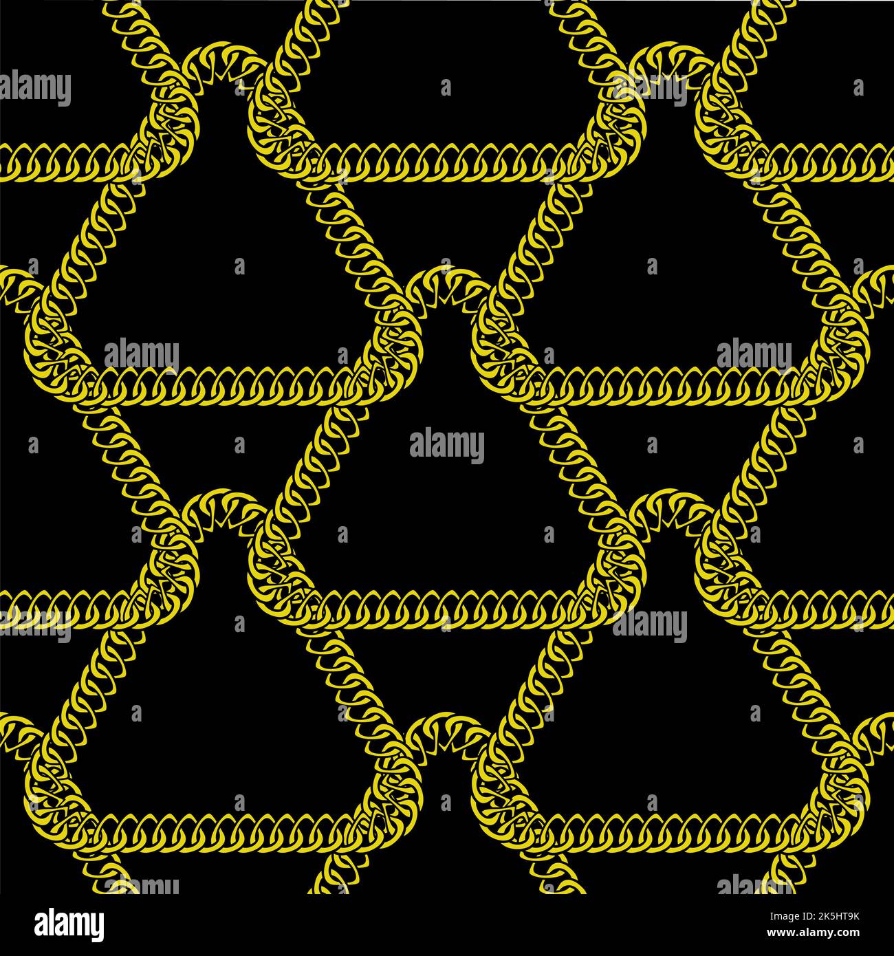 Gold seamless pattern with hand drawn chain. Perfect for wallpapers ...