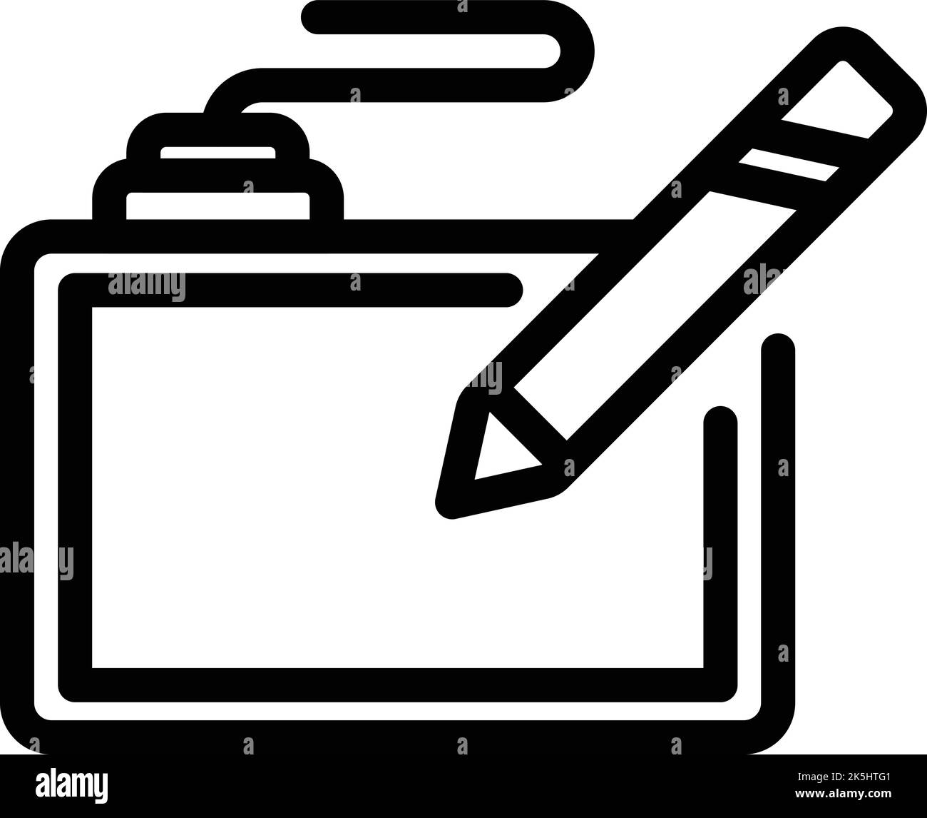 Hand draw tool icon outline vector. Stylus pad. Digital pen Stock ...