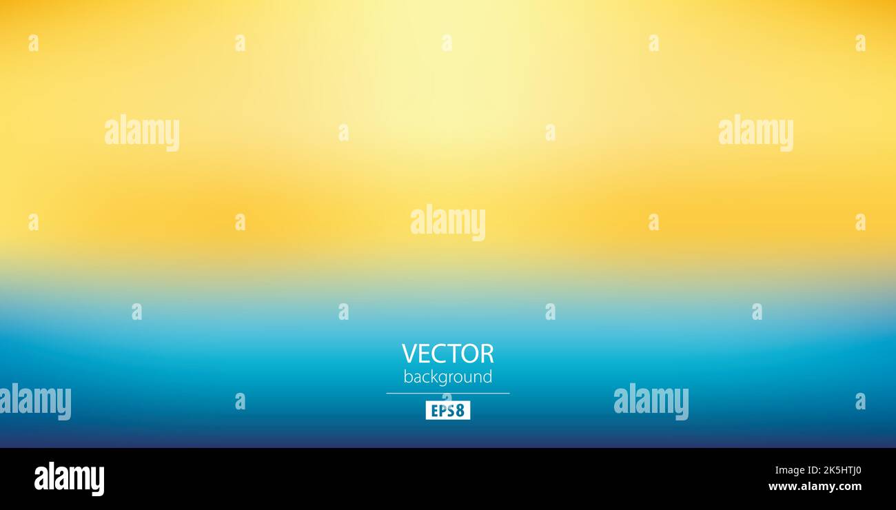 Abstract blurred gradient mesh background in blue and yellow colors of ...
