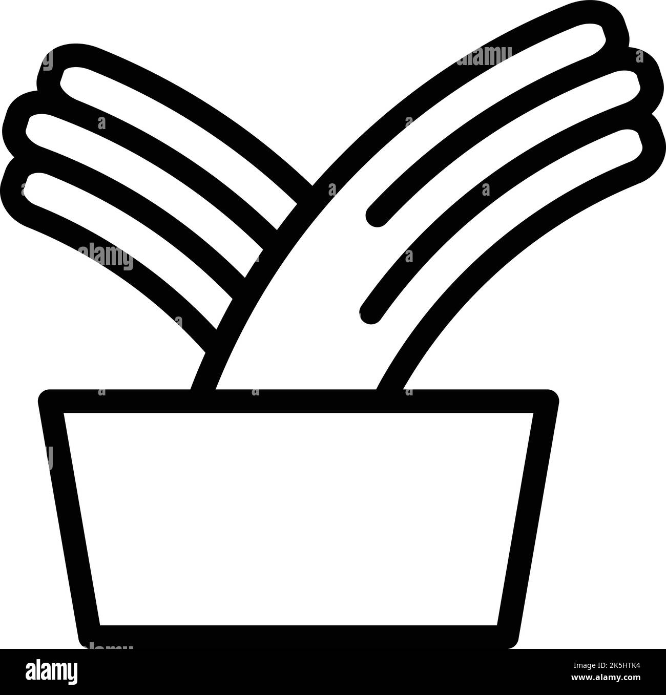 Cute churro icon outline vector. Spanish food. Spain dessert Stock ...