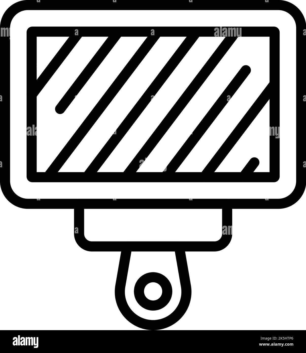 Chop icon outline vector. Meat board. Pork lamb Stock Vector Image ...