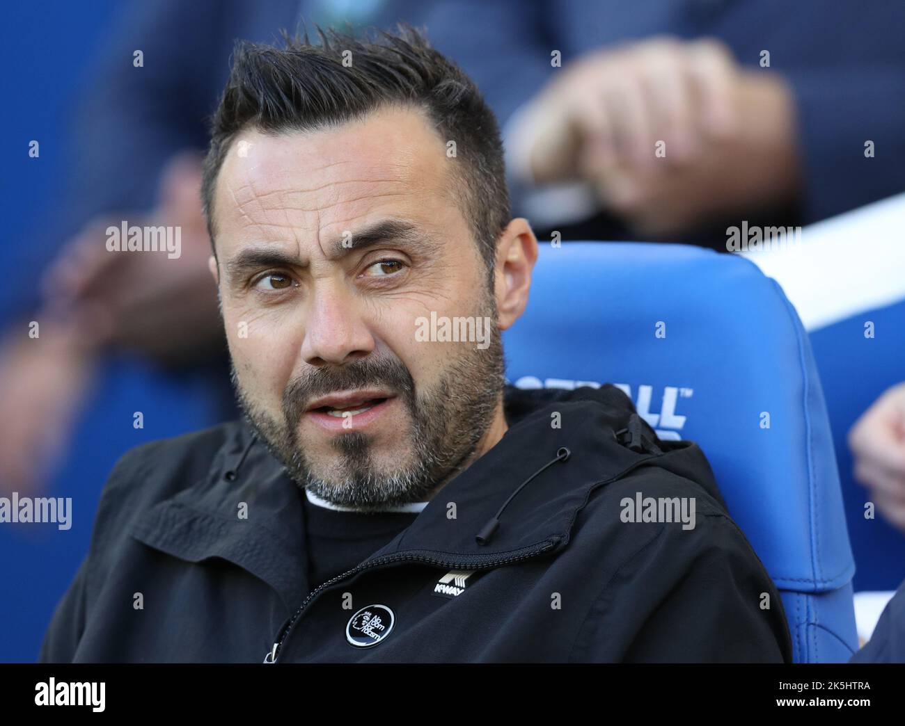 Brighton and Hove, England, 8th October 2022. Roberto De Zerbi, Manager ...