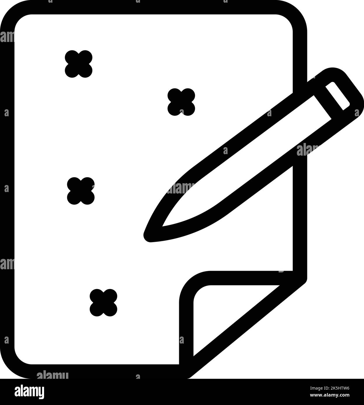 Digital paper pen icon outline vector. Tablet design. Pencil draw Stock ...