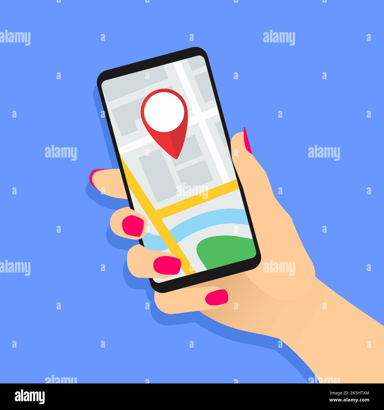 Hand touch pointer map taxi hi-res stock photography and images - Alamy