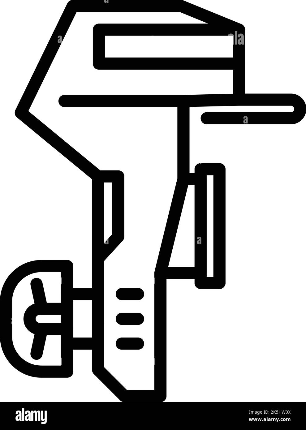 Engineering motor icon outline vector. Boat engine. Art fishing Stock ...