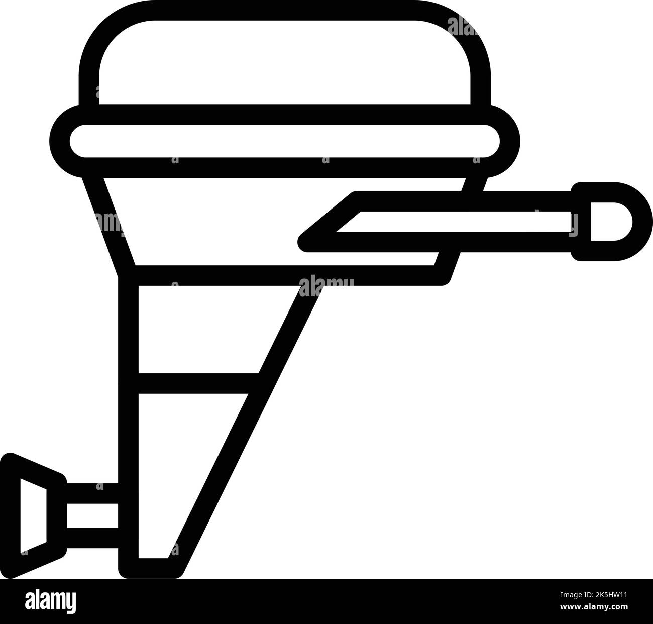 Drive motorboard icon outline vector. Engine motor. Motorboat cruise ...