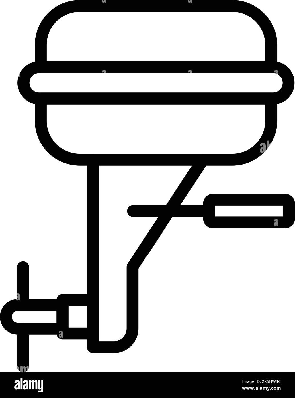 Angler motorboat icon outline vector. Motor outboard. Fishing engine ...