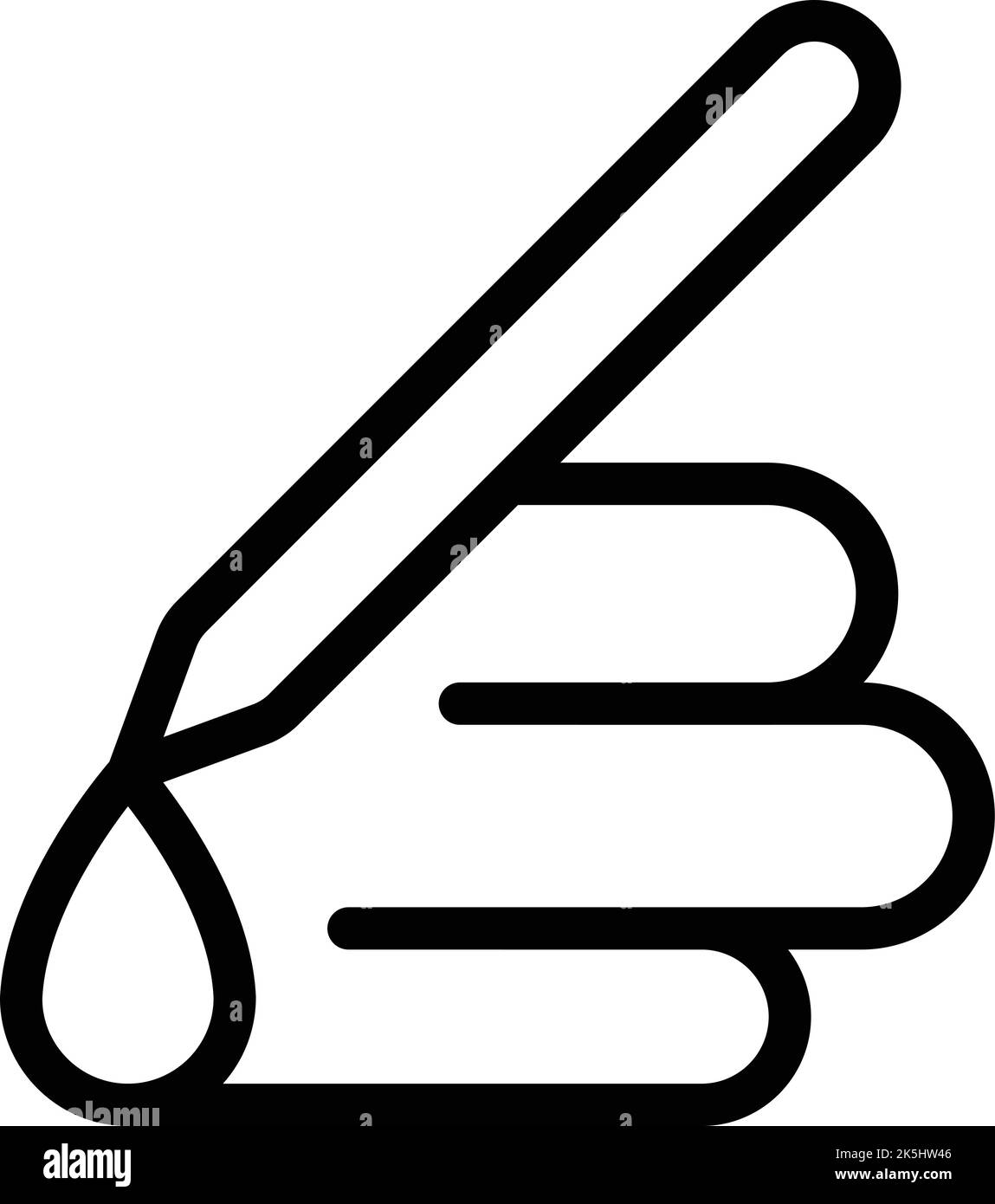 Point draw icon outline vector. Digital pen. Tablet pad Stock Vector ...