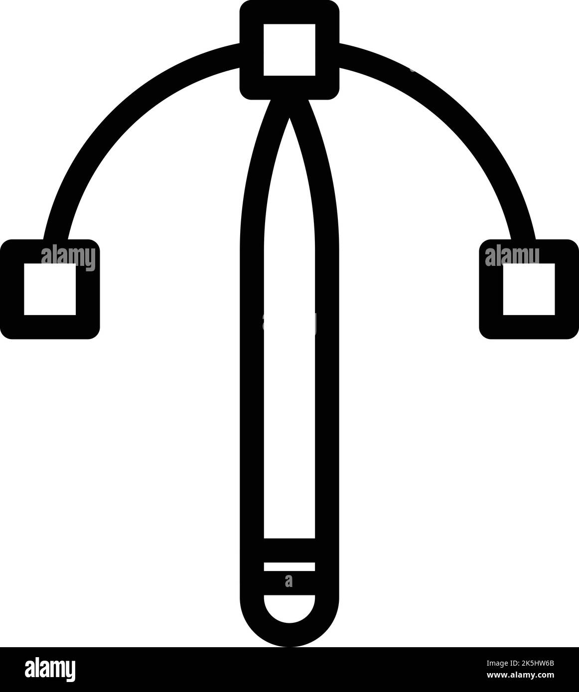 Vector pen icon outline vector. Digital computer. Pencil curve Stock Vector Image & Art - Alamy