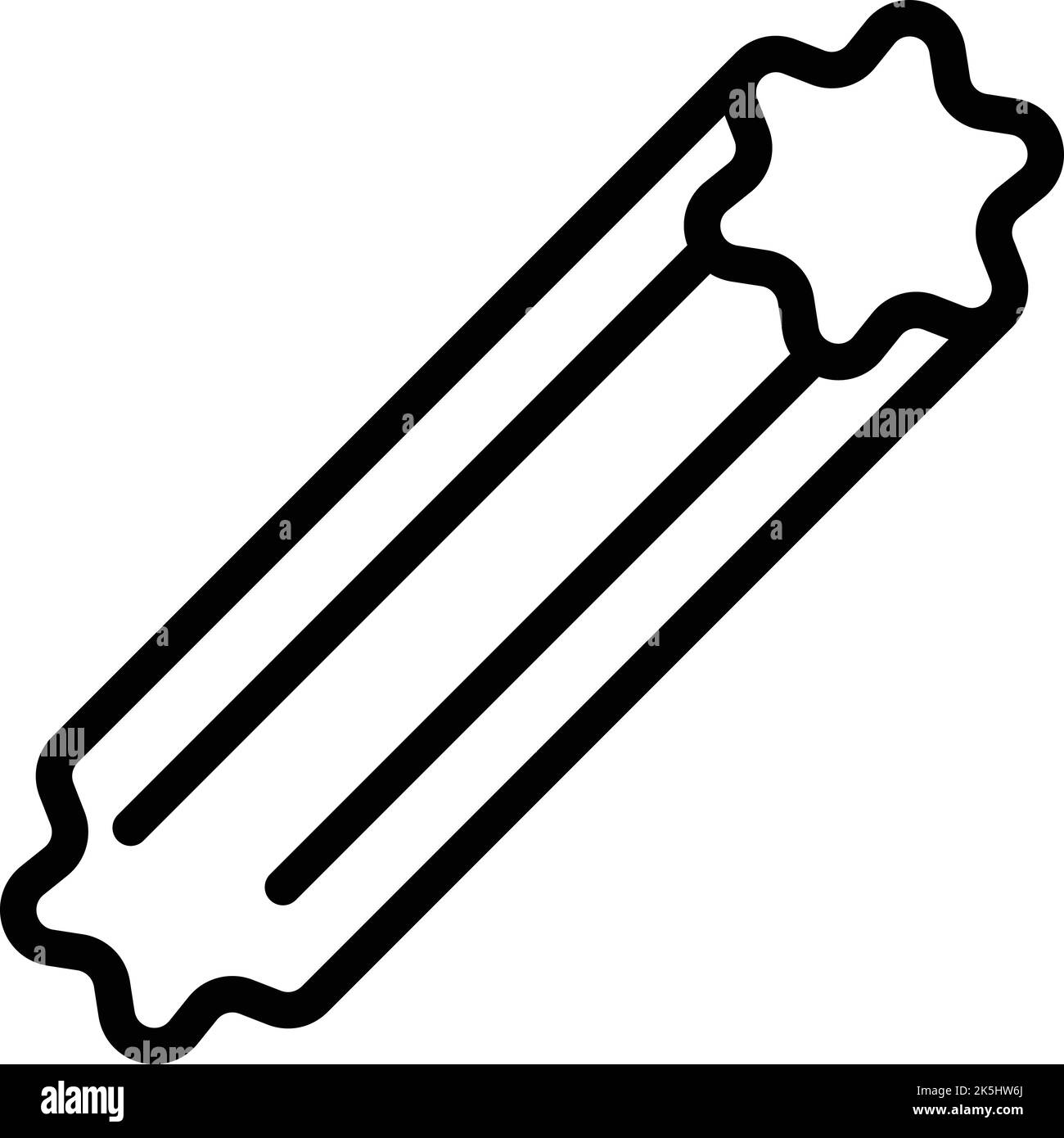 Spanish churro icon outline vector. Food pastry. Mexican dessert Stock ...