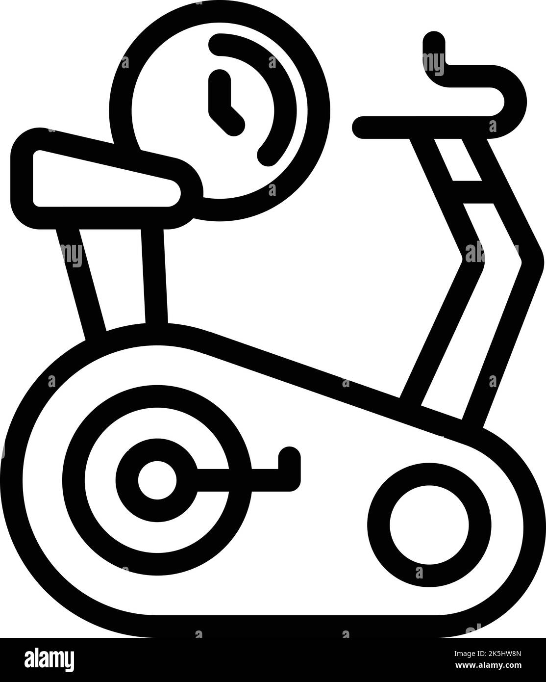 Exercise bike icon outline vector. Run program. Care info Stock Vector ...