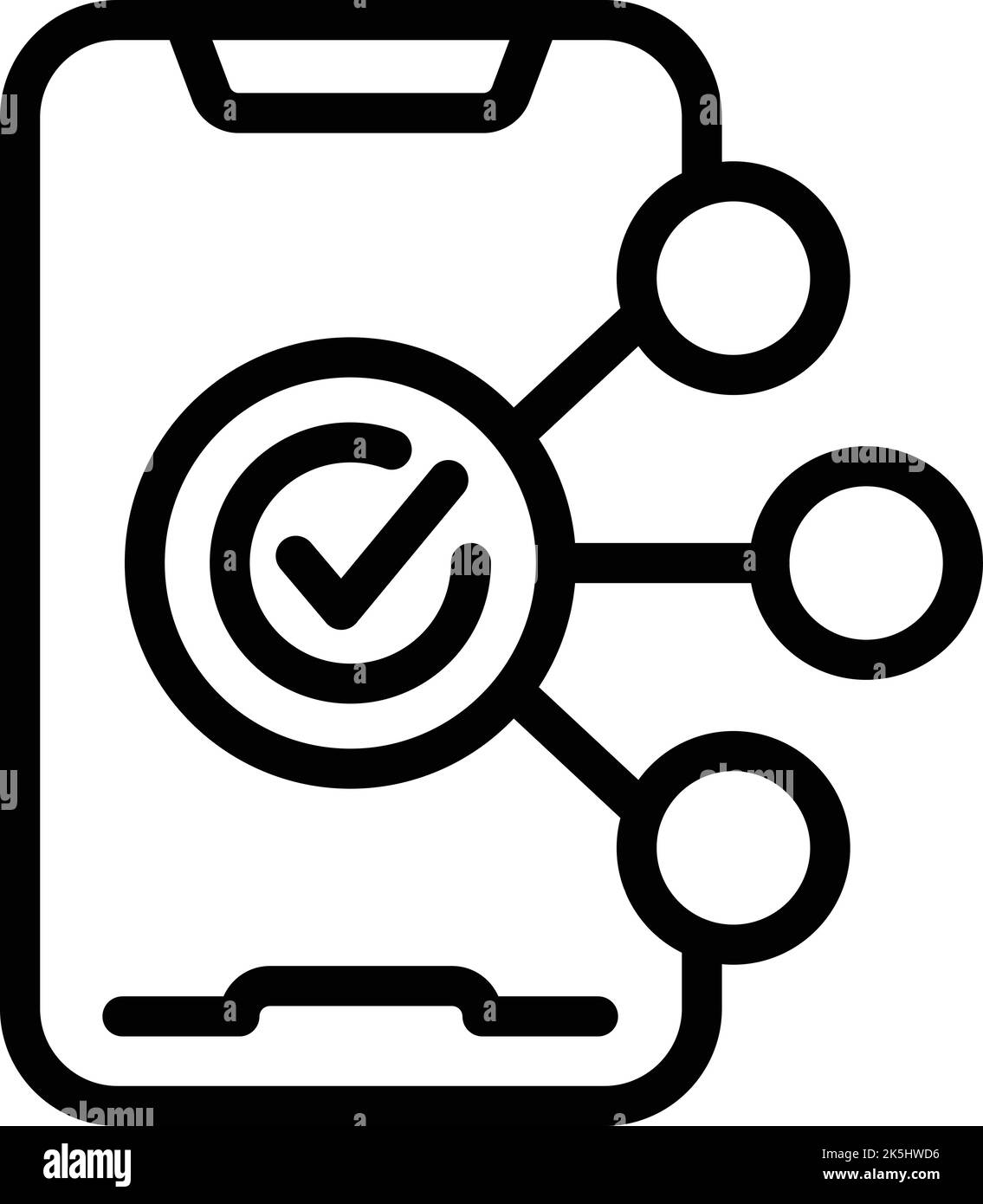 Smartphone fit app icon outline vector. Care info. Wrist device Stock ...
