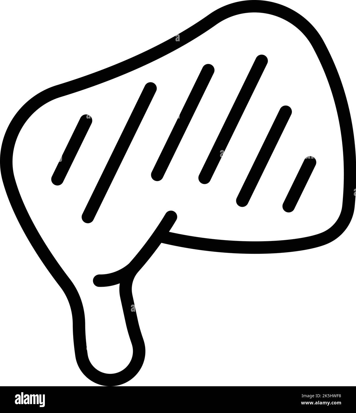 Raw beef icon outline vector. Pork meat. Food ham Stock Vector Image ...