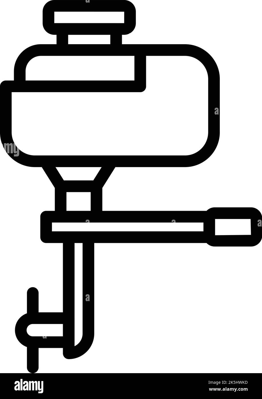 Marine motorboat icon outline vector. Motor engine. Fishing ocean Stock ...