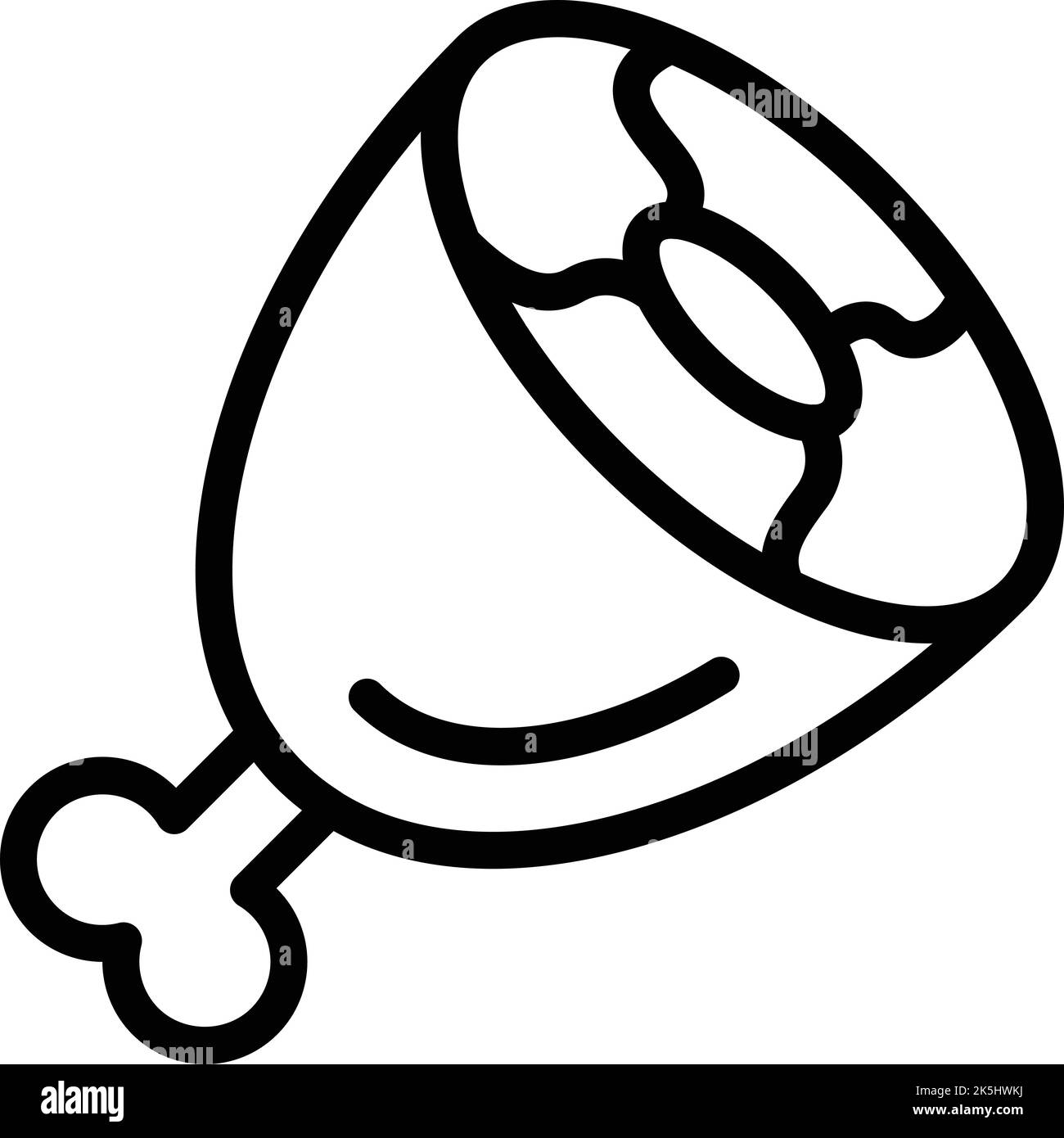 Meat icon outline vector. Paleo diet. Food free Stock Vector Image ...