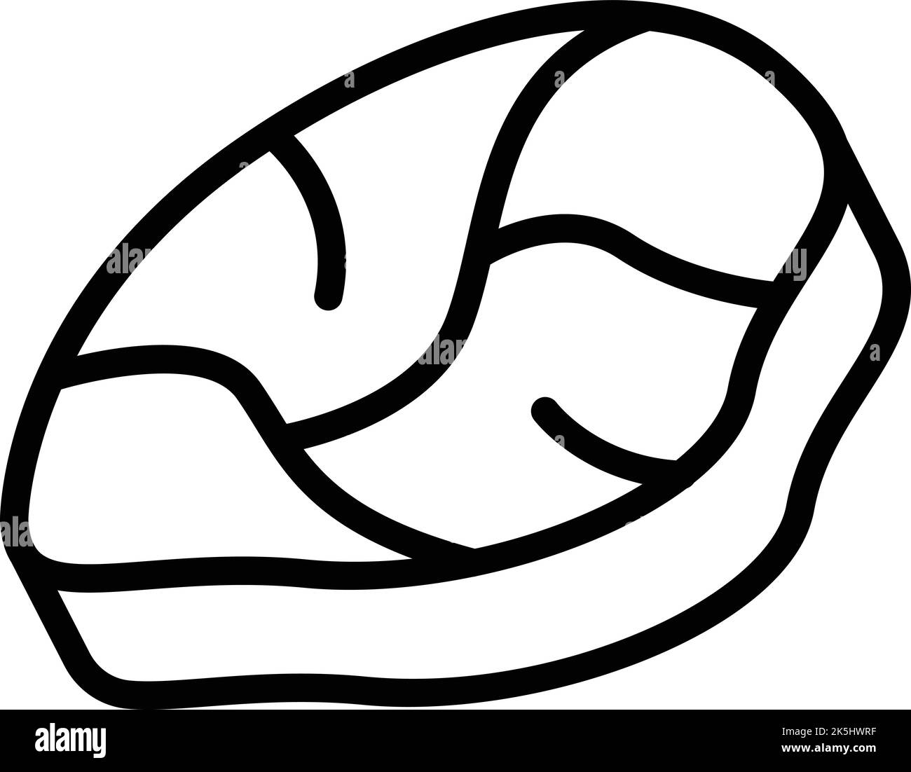 Raw meat icon outline vector. Pork lamb. Ham food Stock Vector Image ...