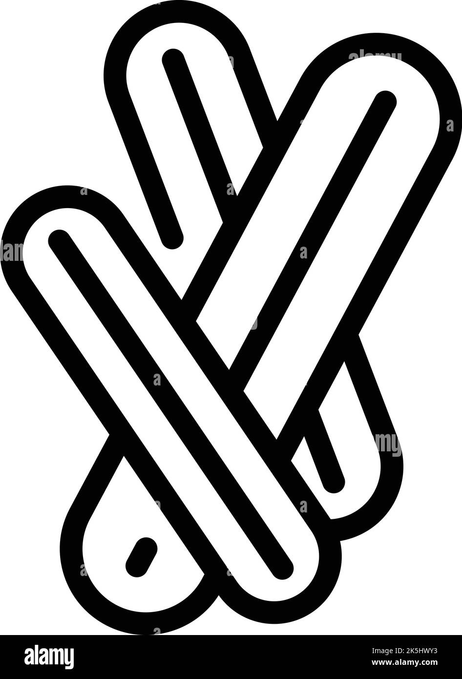 Churro with drink icon outline vector. Spanish food. Mexican dessert ...