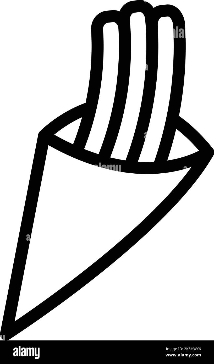 Churro cafe icon outline vector. Spanish food. Chocolate food Stock ...