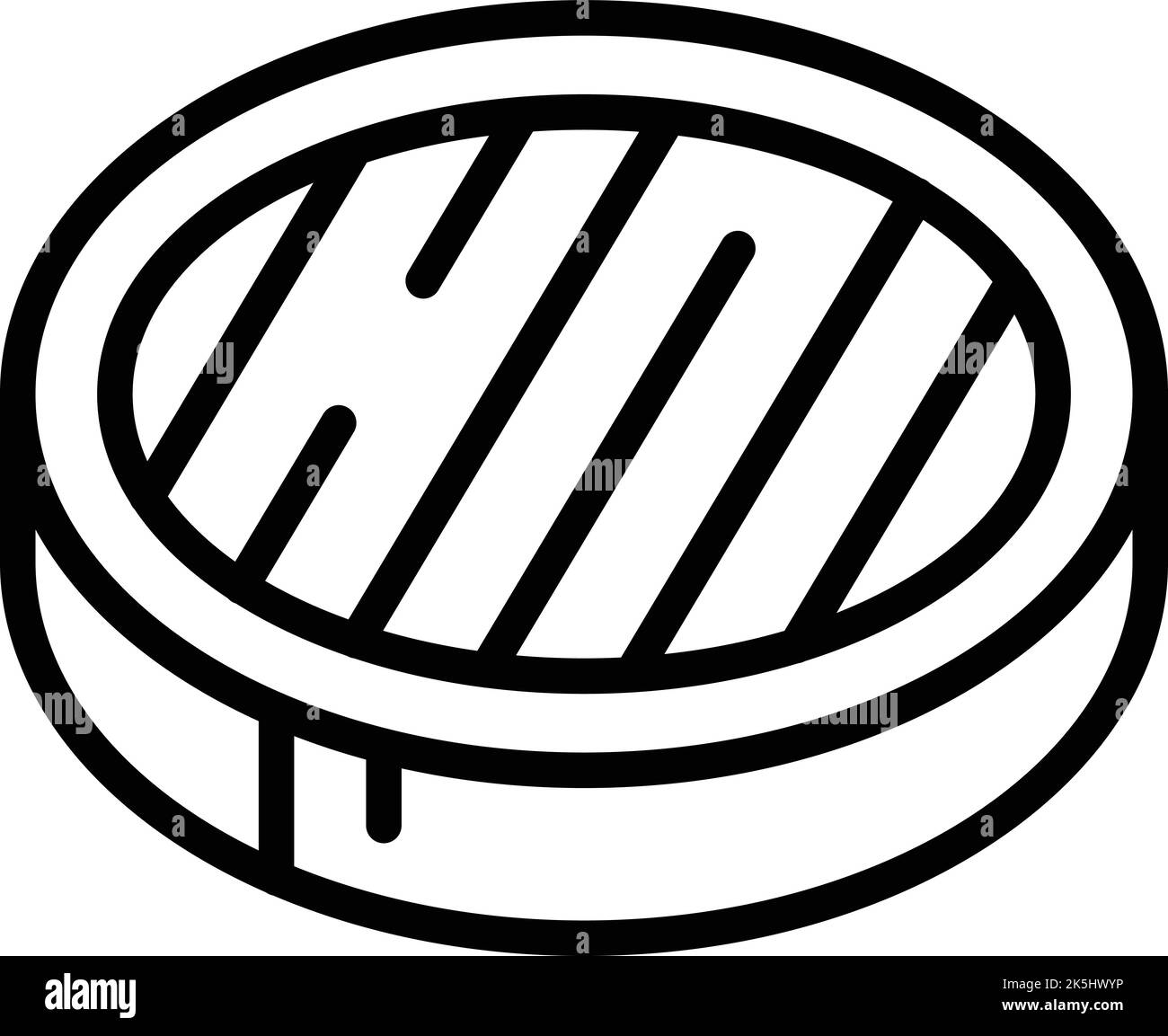 Bbq place icon outline vector. Fresh pork. Beef food Stock Vector Image ...