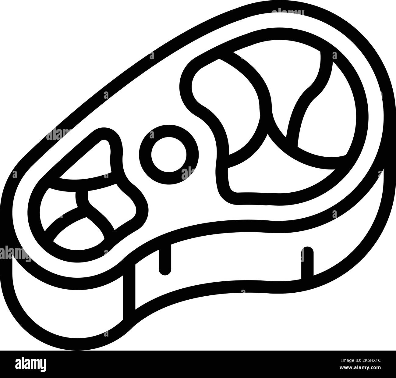 Steak meat icon outline vector. Pork lamb. Raw food Stock Vector Image ...
