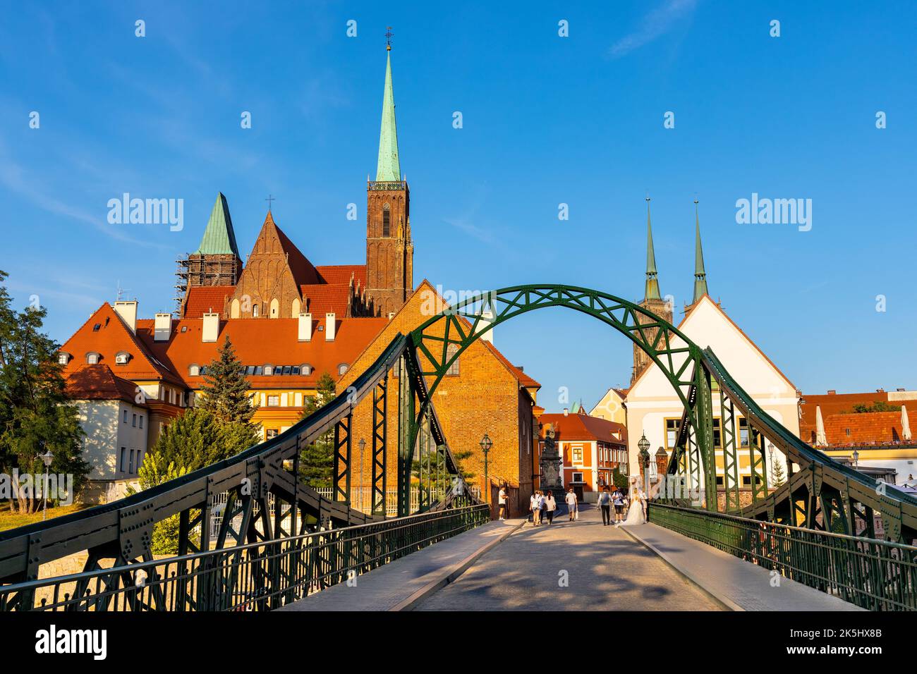Wroclaw, Poland - July 19, 2022: Panoramic view of Ostrow Tumski Island ...