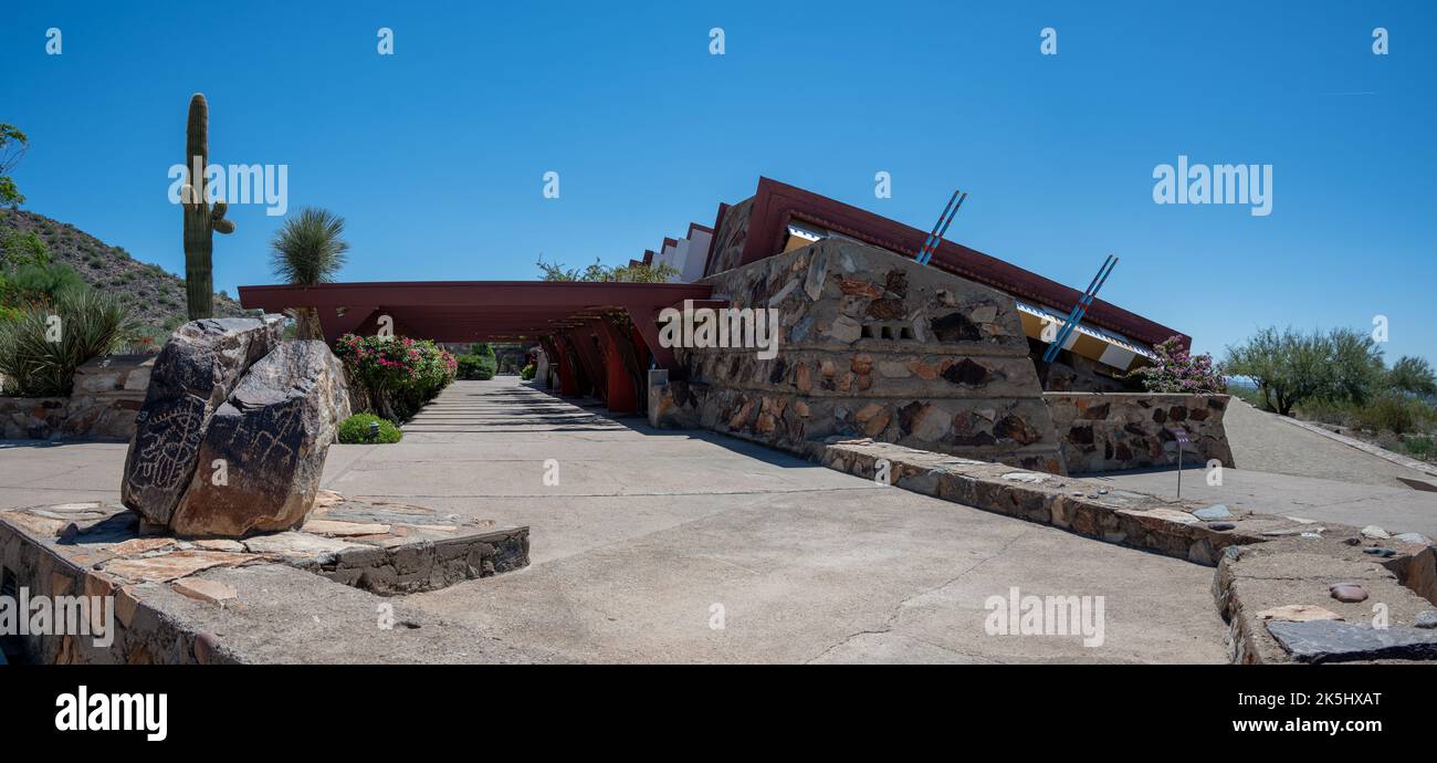 The main building of Frank Lloyd Wright's Taliesin West Stock Photo - Alamy