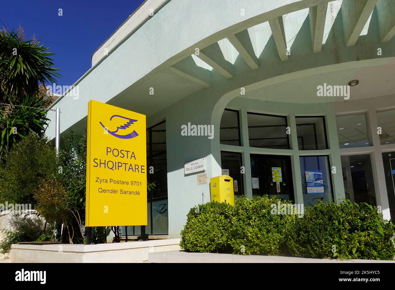 Post office in Saranda, Republic of Albania Stock Photo - Alamy