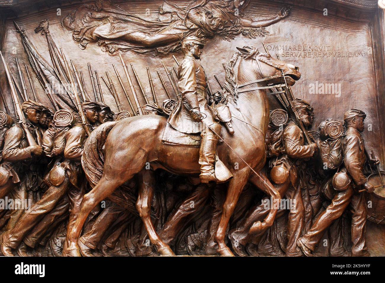 Memorial to the Massachusetts 54th first all African American unit in ...