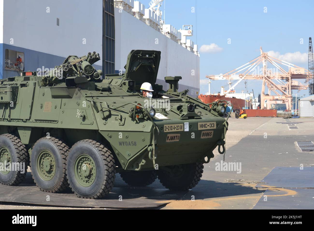 Stryker vehicles from 2nd Stryker Brigade Combat Team, 2nd Infantry ...
