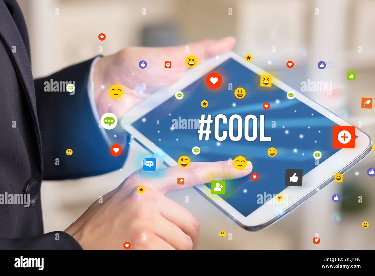 business person playing multimedia concept Stock Photo - Alamy