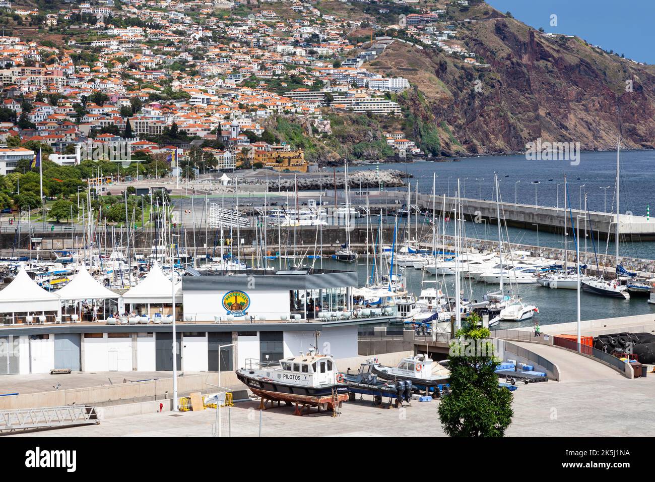 View of Funchal city and marina, Madeira, Portugal Stock Photo - Alamy