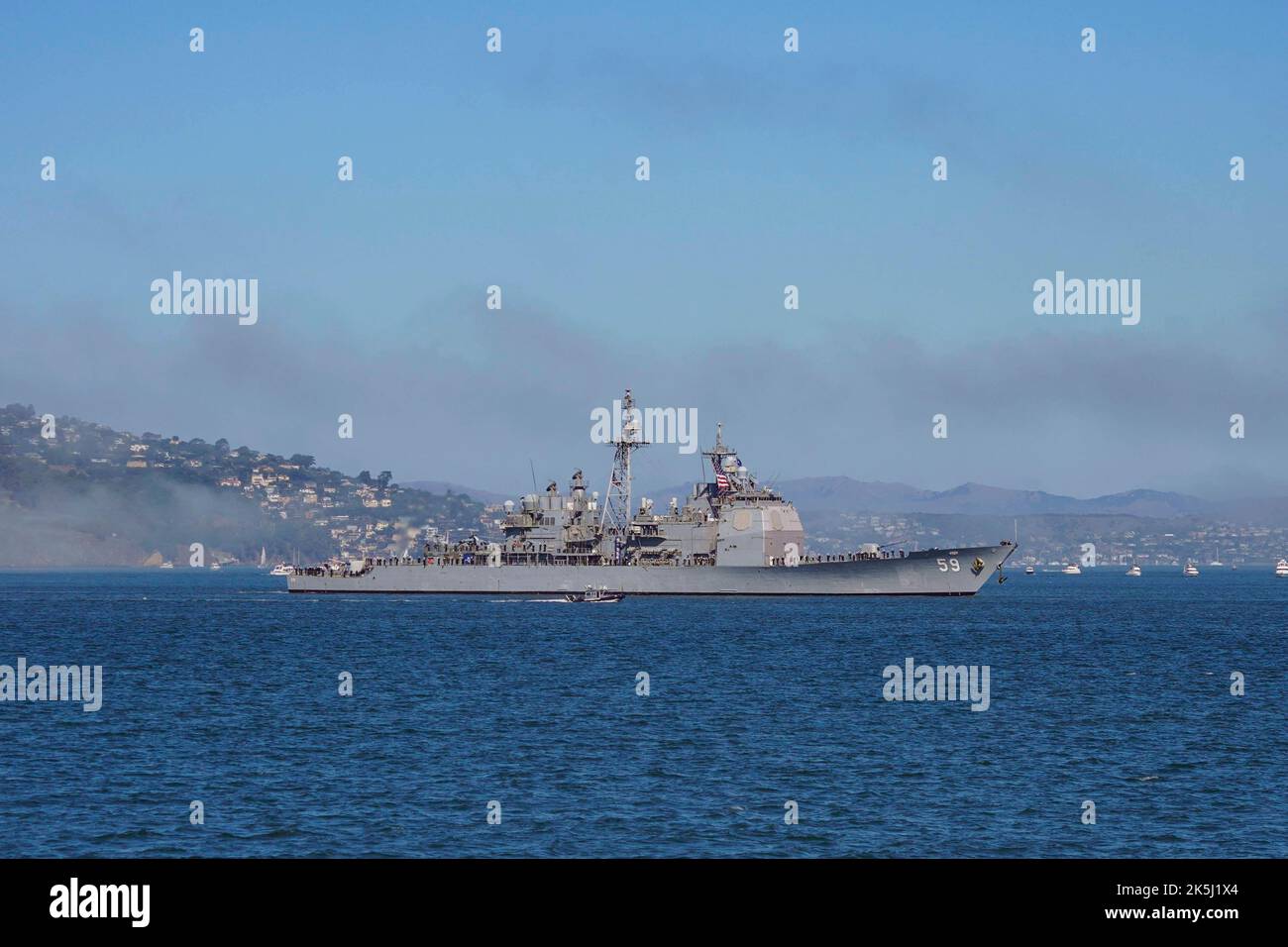 SAN FRANCISCO (Oct. 7, 2022) – Ticonderoga-class guided-missile cruiser ...