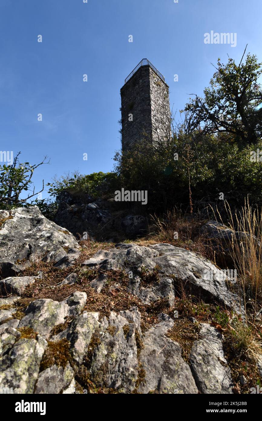 Ruins of Koppenstein Castle in the western Soonwald in Hunsrueck ...