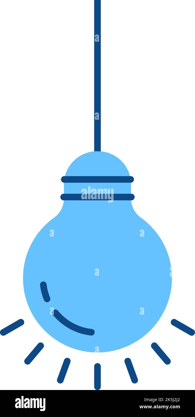 blue bulb hanging on wire Stock Vector Image & Art - Alamy