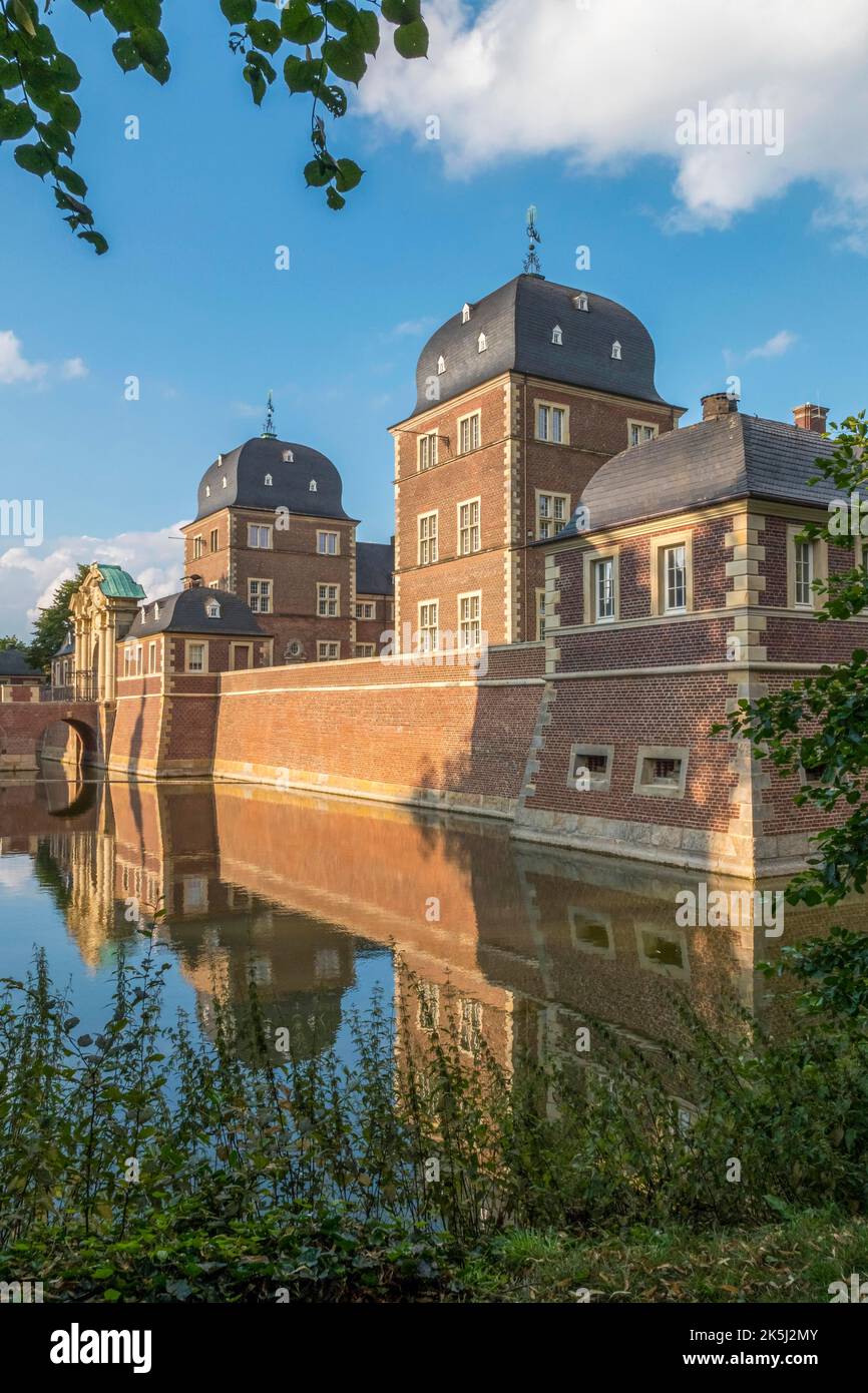 Baroque and moated castle Ahaus, today seat of the Technical Academy ...