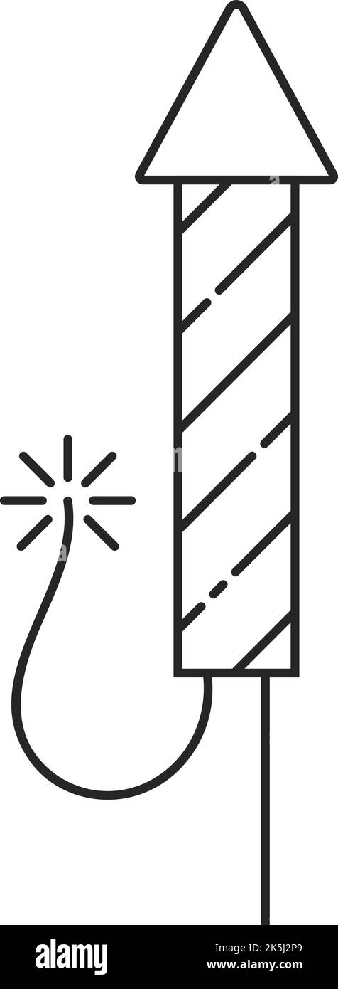 thin line rocket for firework Stock Vector Image & Art - Alamy