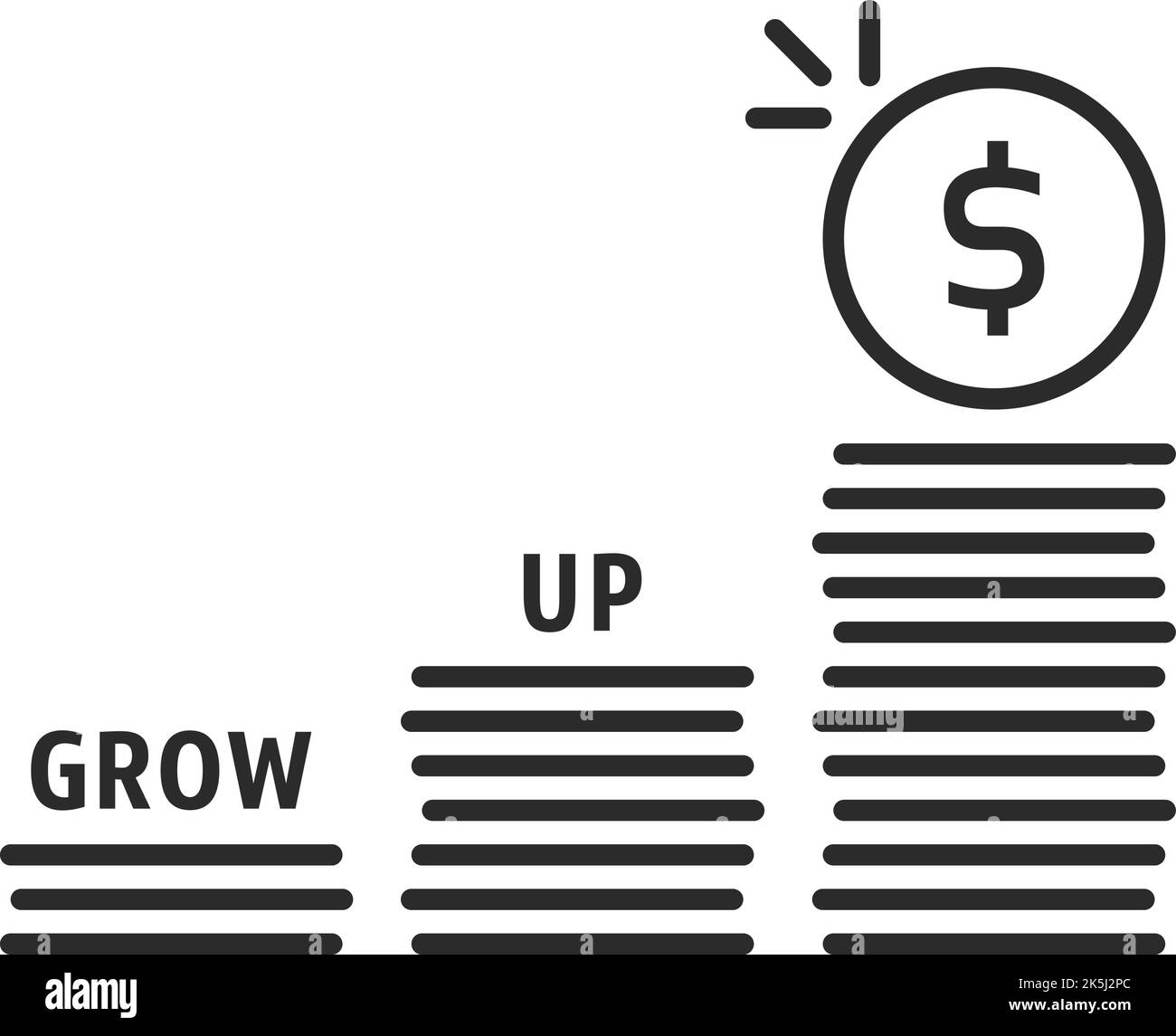 benefit grow up like stack of money Stock Vector Image & Art - Alamy