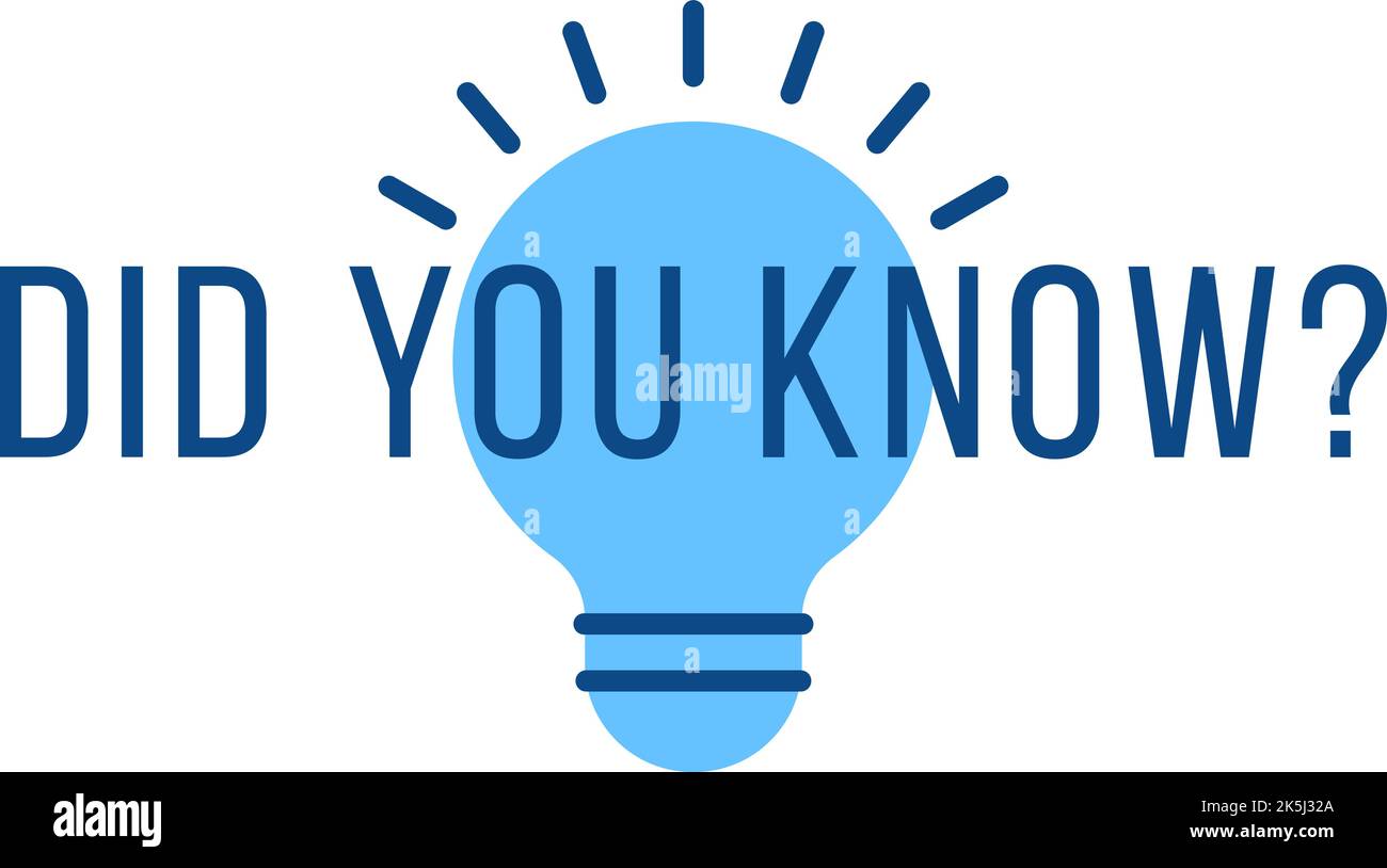 linear bulb and did you know text Stock Vector Image & Art - Alamy