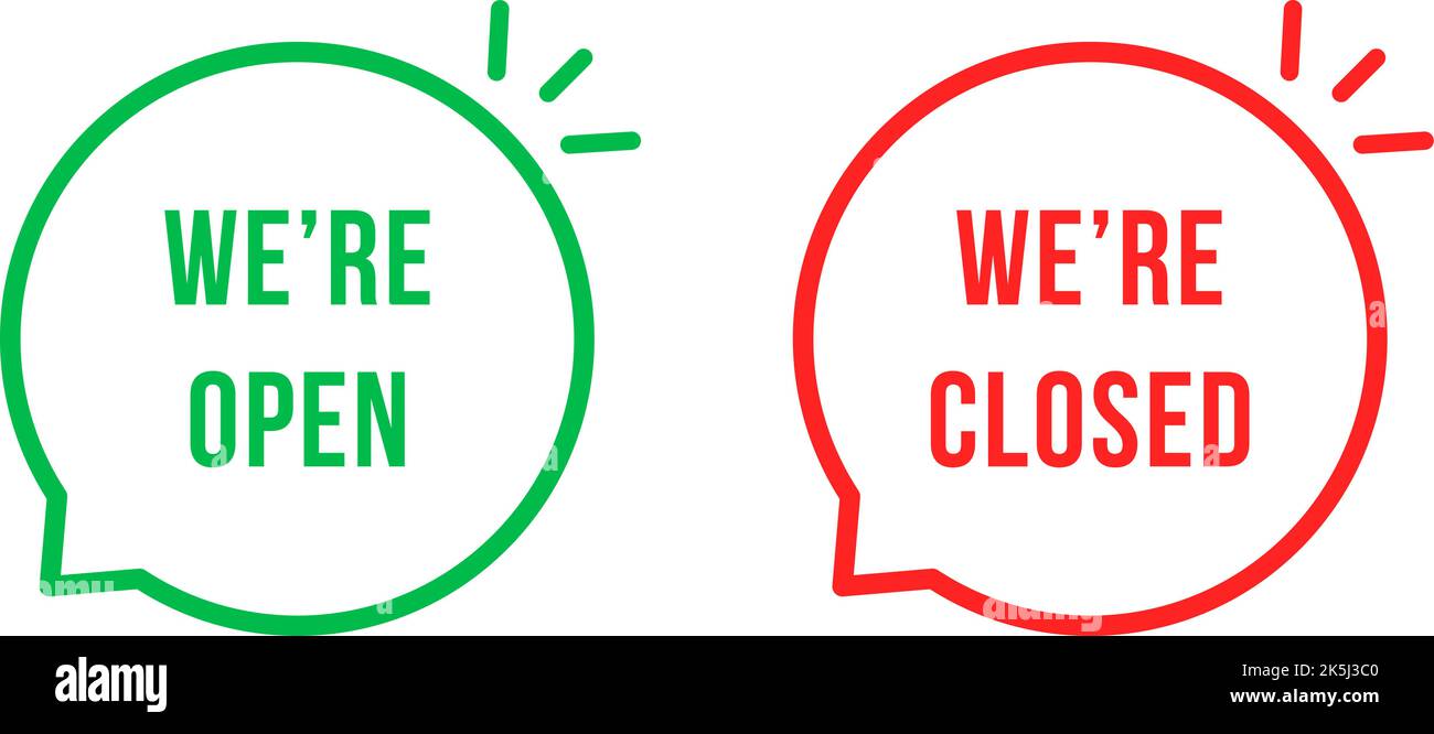 open and closed linear bubbles Stock Vector Image & Art - Alamy